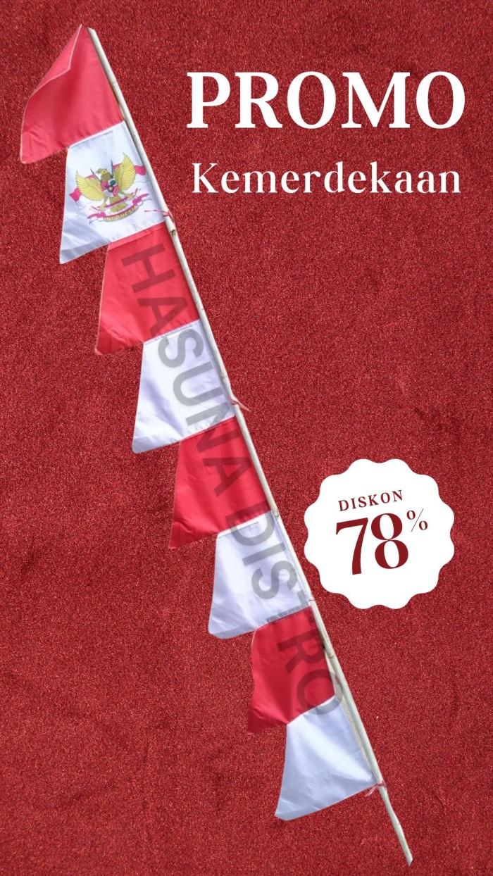 Jual Isi 20 Bendera Umbul Umbul Garuda / Bendera Merah Putih Zig Zag 17 Agustus / Bendera ...