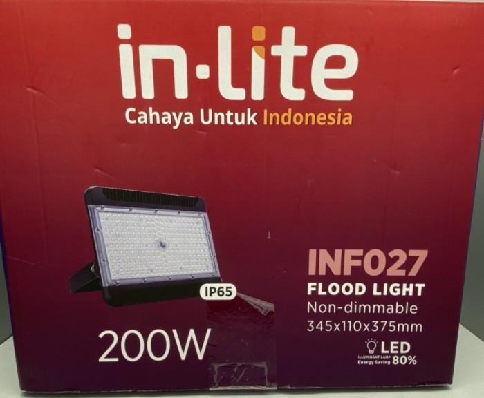 Jual LAMPU SOROT INLITE 200WATT LED FLOOD LIGHT( warna putih ) ORIGINAL ...