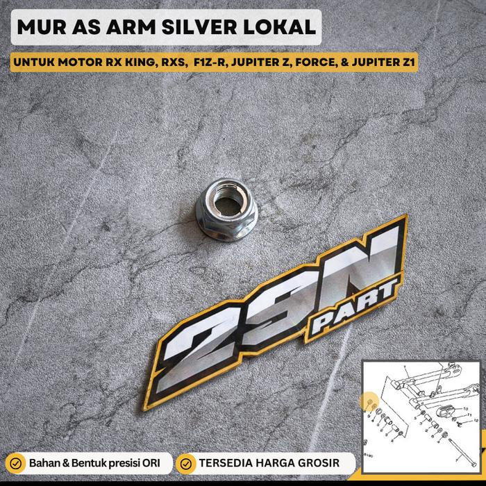 Promo MUR AS ARM SILVER LOKAL CKD PART RX KING RXS F1ZR JUPITER Z FORCE ...