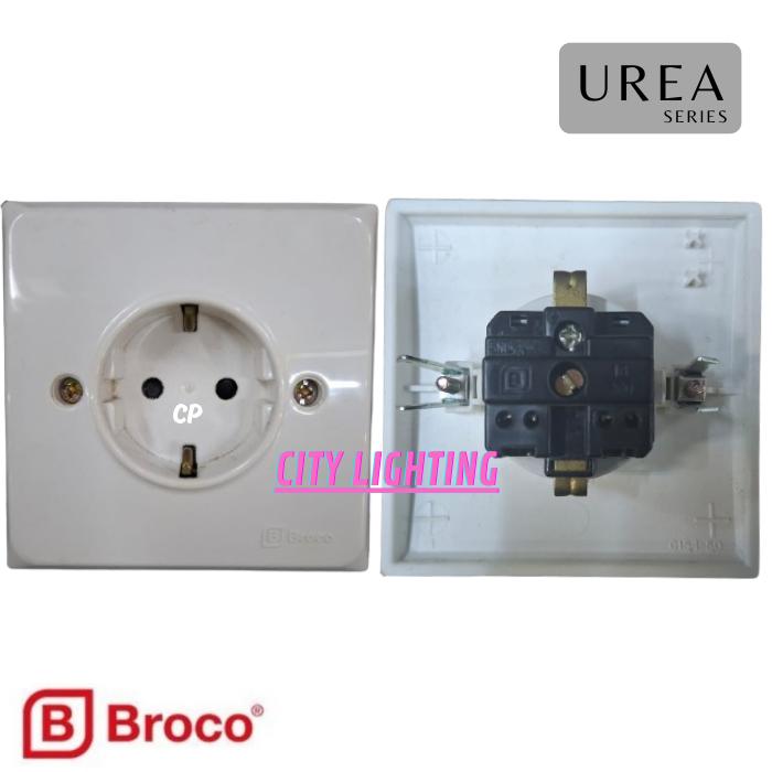 Jual Broco Stop Kontak, Saklar Engkel/Saklar Seri Plano, Urea Putih ...