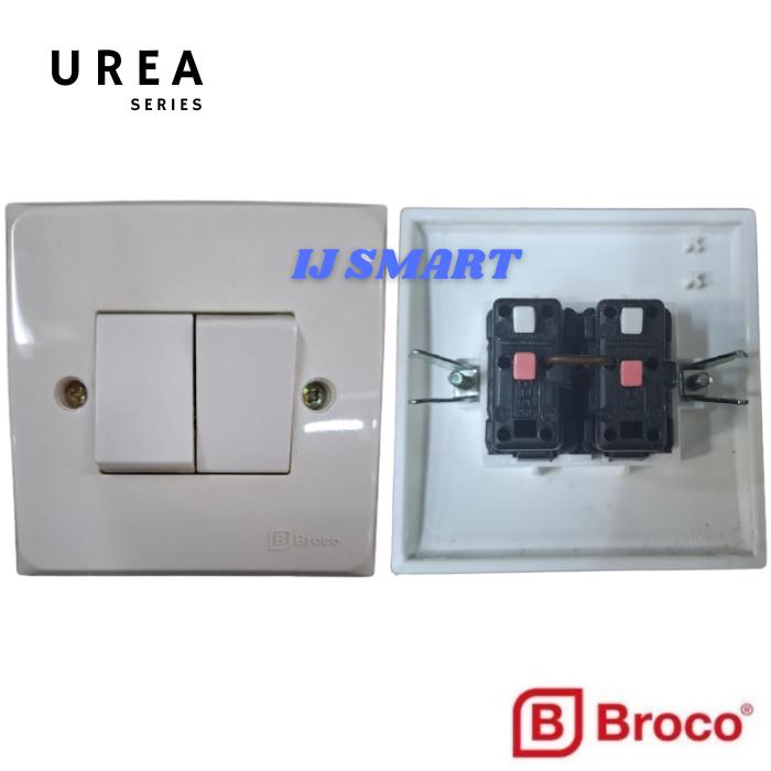 Jual Stop Kontak, Saklar Engkel/Saklar Seri Broco Plano, Urea Putih - S ...