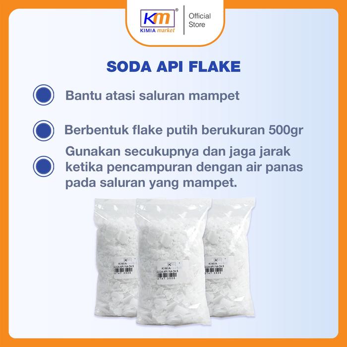 Jual Soda Api NaOH flake Costic Flake Asahi 500gr untuk saluran pipa ...