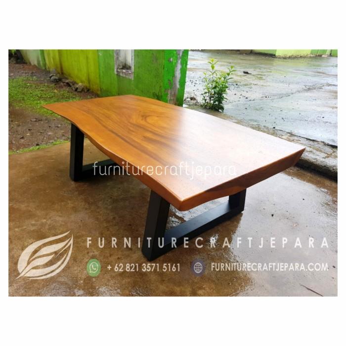 Jual MEJA TAMU MINIMALIS KAYU SOLID TREMBESI / COFFEE TABLE KAYU SOLID ...