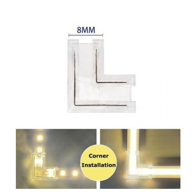 Jual Sambungan Konektor Led Strip 12v 2835 COB Jepit 8mm Connector Led ...