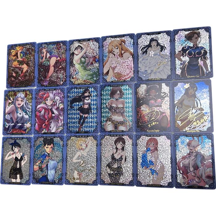 Jual 18PCS/set Anime Girls Hot Stamping Flash Card Uta Yamato Tifa ...