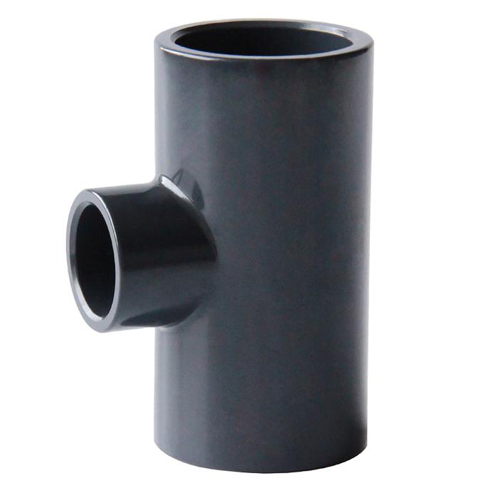 Jual ID 20~90mm Dark Gray UPVC Reducing Tee Connector 3-Way Water Pipe ...