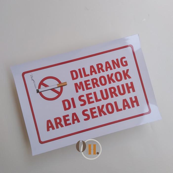 Jual Poster dilarang merokok di area sekolah - Poster dilarang merokok ...