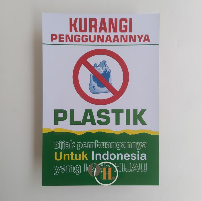 Jual Poster kurangi penggunaan sampah plastik - Poster kelola sampah ...