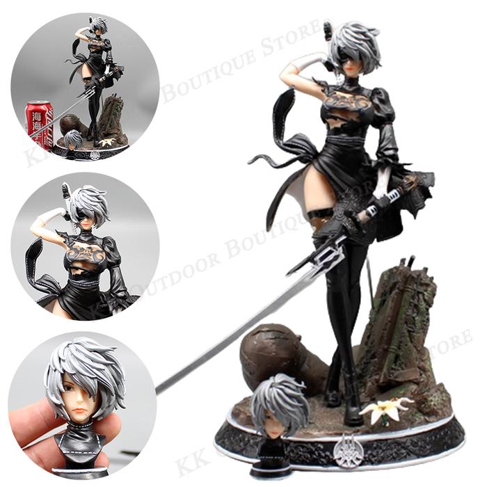 Jual 33cm NieR: Automata 2B Anime Action Doll Battle Damaged Form ...