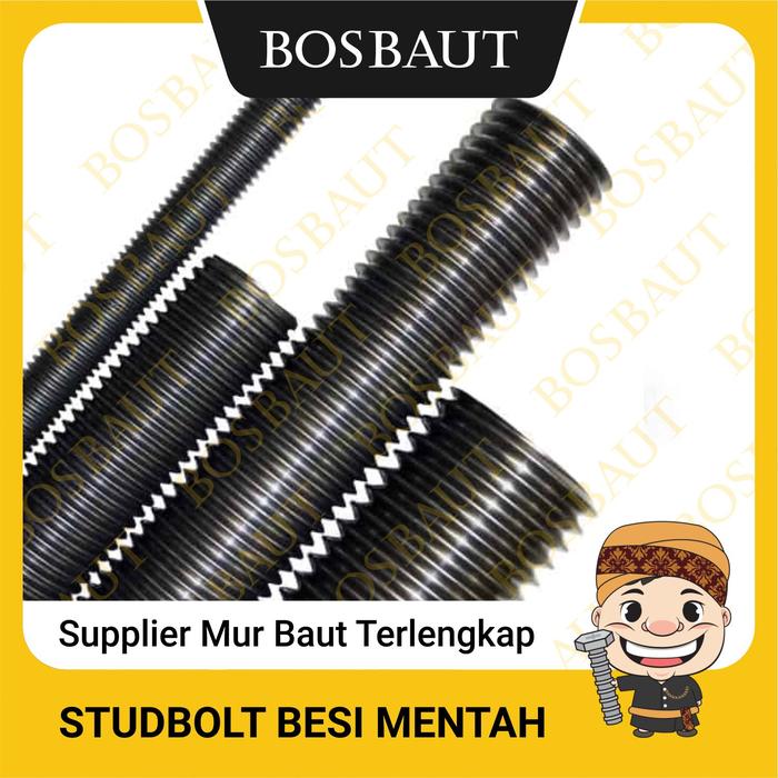 Jual STUDBOLT BESI MENTAH - ASDART BESI MENTAH - LONGDRAT 1X1METER T8 - Kota Tangerang - Bos ...