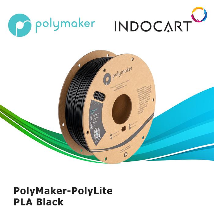 Jual 3D Printer Filament Polymaker PolyLite PLA 1.75mm 1Kg - Black ...