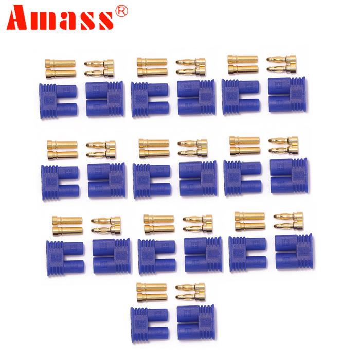 Jual 100 pair Amass EC2 EC3 EC5 Male Female Bullet Connector Banana ...