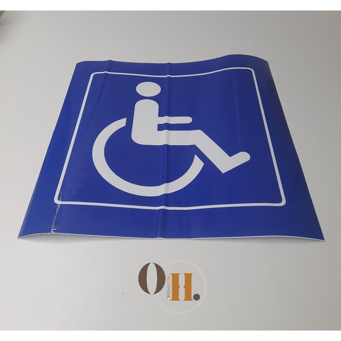 Jual Stiker Difabel - Stiker lantai Lambang Kursi Roda - Stiker Vinyl ...