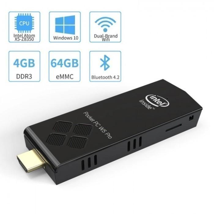 Jual T5 Mini PC Stick RAM 4GB ROM 64GB Windows 10 - W5 PRO Upgraded ...