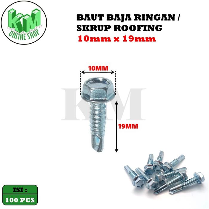 Promo Baut baja ringan Skrup Baja Ringan Canal Roofing Sekrup paku ...