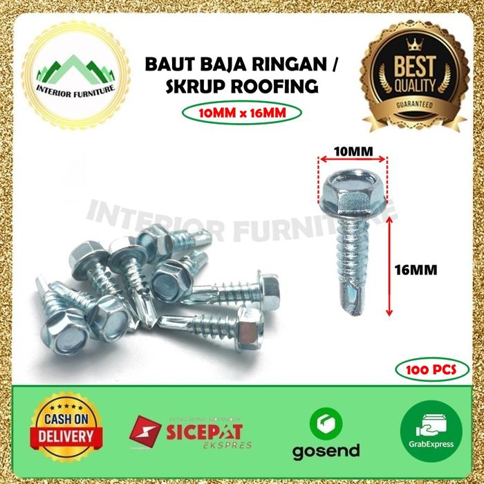 Jual Baut baja ringan Skrup Baja Ringan Canal Roofing Sekrup paku ...