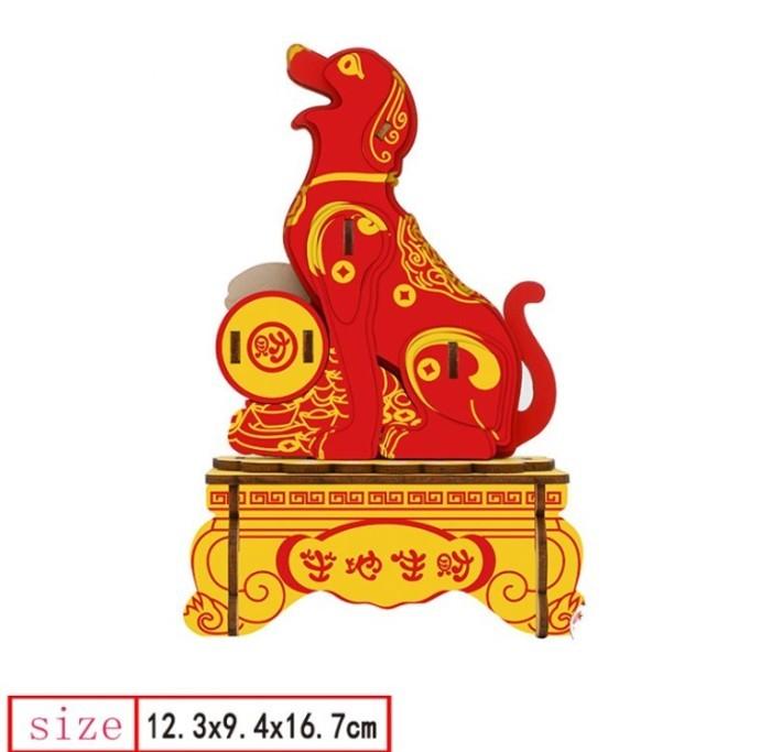 Jual Puzzle Kayu 3D Rich Dog B-057 - 3D Wooden Puzzle Dog - Jakarta ...