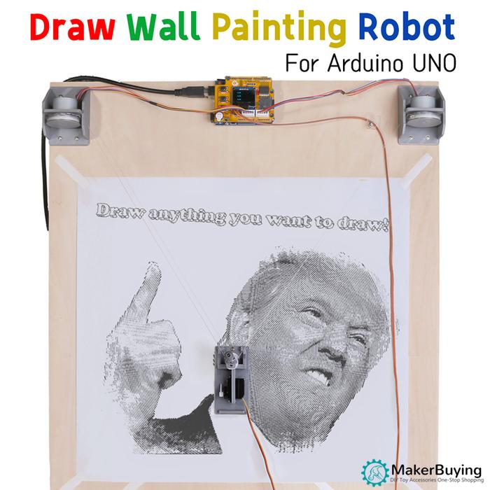 Jual For Arduino UNO R3 automatic drawing robot kit stick figure ...