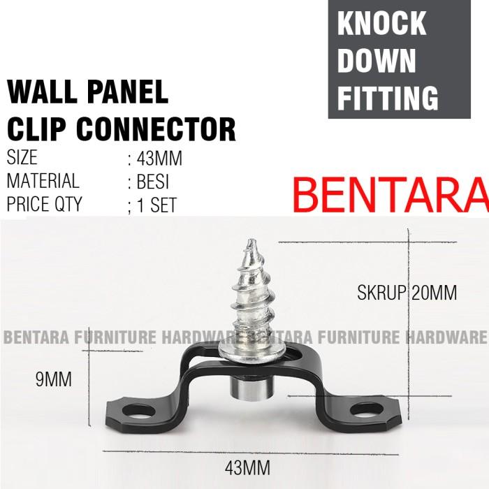 Jual 4CM WALL PANEL CLIP CONNECTOR PLAT SKUP BESI KNOCK DOWN FITTING ...