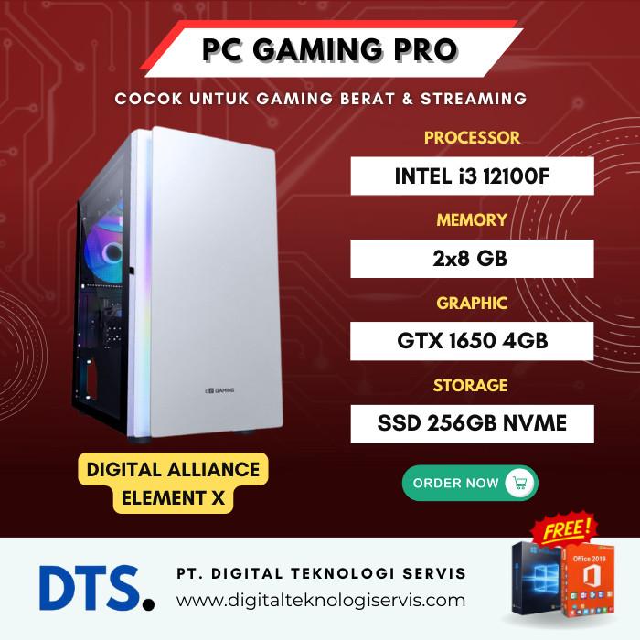 Jual PC Gaming 12th Gen | i3-12100F | GTX 1650 | 16GB | NVME | Render ...