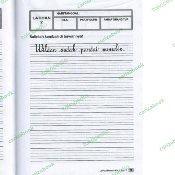 Jual Belilah Buku Latihan Menulis Huruf Tegak Bersambung Kelas 2B Sd/Mi ...