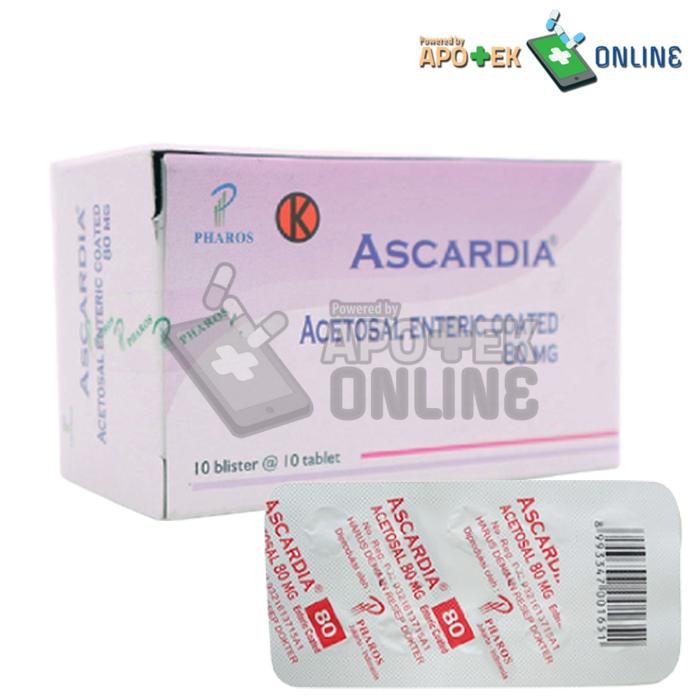Jual ASCARDIA 80MG STRIP 10 TAB/ASPIRIN/ACETOSAL/PENGENCER DARAH - Jakarta Pusat - Apotek ...
