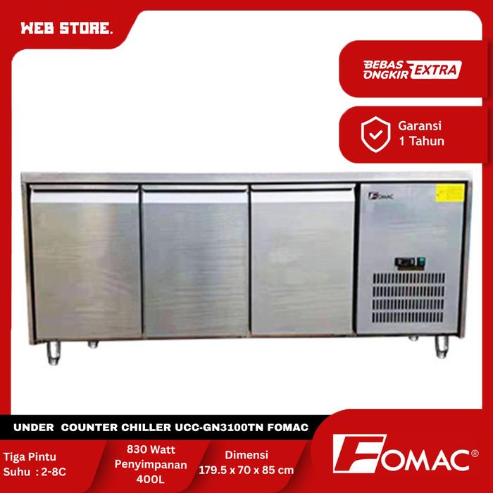 Jual Mesin Pendingin Meja Kulkas Makanan 3 Pintu Under Counter Chiller ...