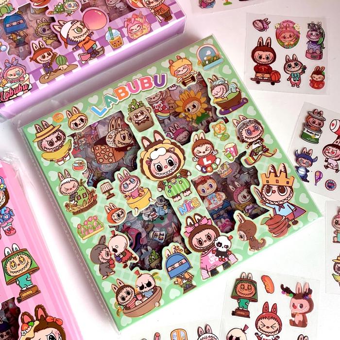 Jual LABUBU STICKER BOX ISI 100 tempelan gambar lucu karakter cfc ...