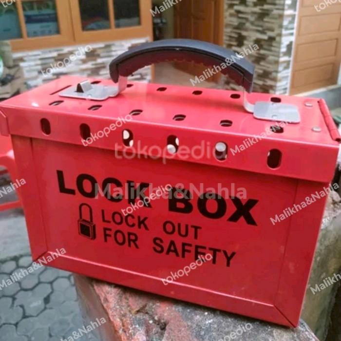 Jual lockout tagout lock box. group loto padlock lockbox. attach lock ...