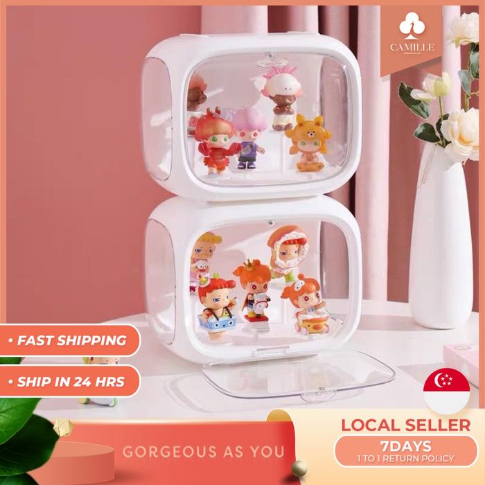 Jual IMPORT Popmart Display Acrylic Display Case Molly Popmart Storage ...
