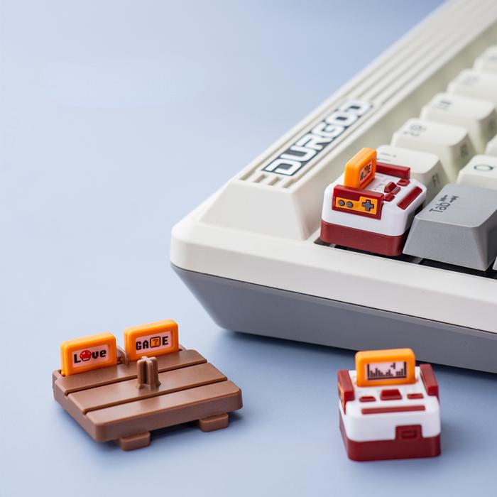 Jual Red and white machine Xiaobawang retro keycap replaceable cassette ...