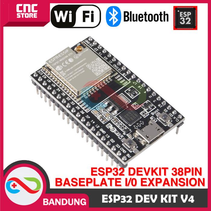 Jual ESP32 DEVKITC V4 WROOM-32U WIFI BLUETOOTH DEVELOPMENT PLUS BASE ...