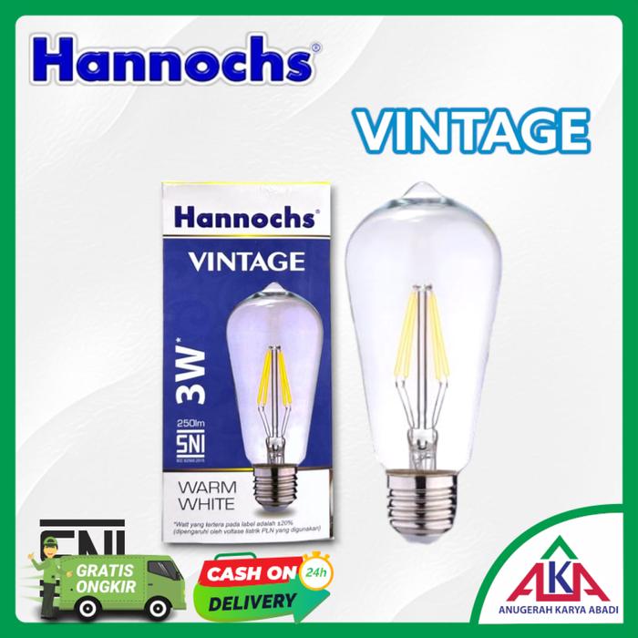 Jual Lampu Cafe LED HANNOCHS VINTAGE Series Filament Edison Warm White ...