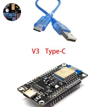 Jual NEW SET USB TYPE-C + module NodeMCU V3 CH340 wemos D1 mini WIFI ...