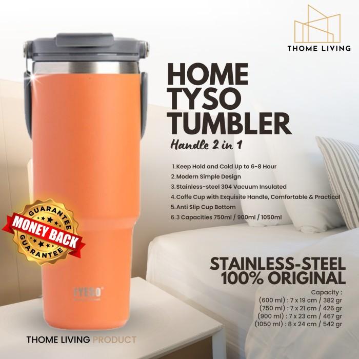 Jual THOME TYSO Tumbler Handle 2 in 1 Stainless-steel Vacuum Bottle ...