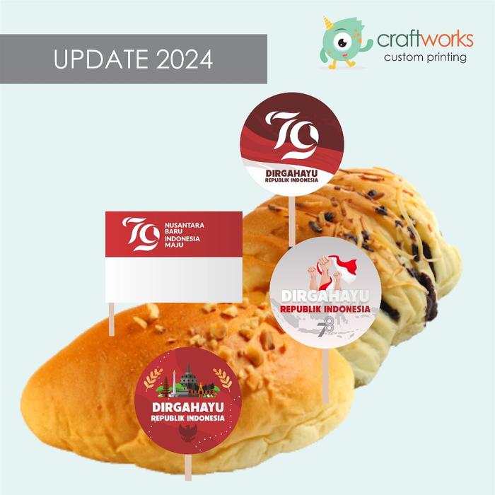 Jual HUT RI / DIRGAHAYU 17 AGUSTUS MINI CAKE TOPPER / CUPCAKE TOPPER ...