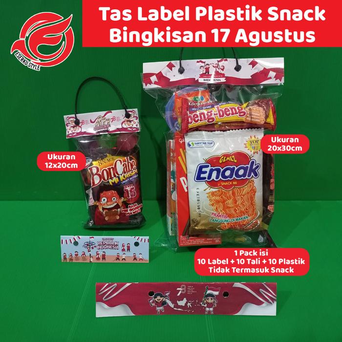 Jual (Per pack isi 10) Tas Label Plastik Snack Bingkisan 17 Agustus ...