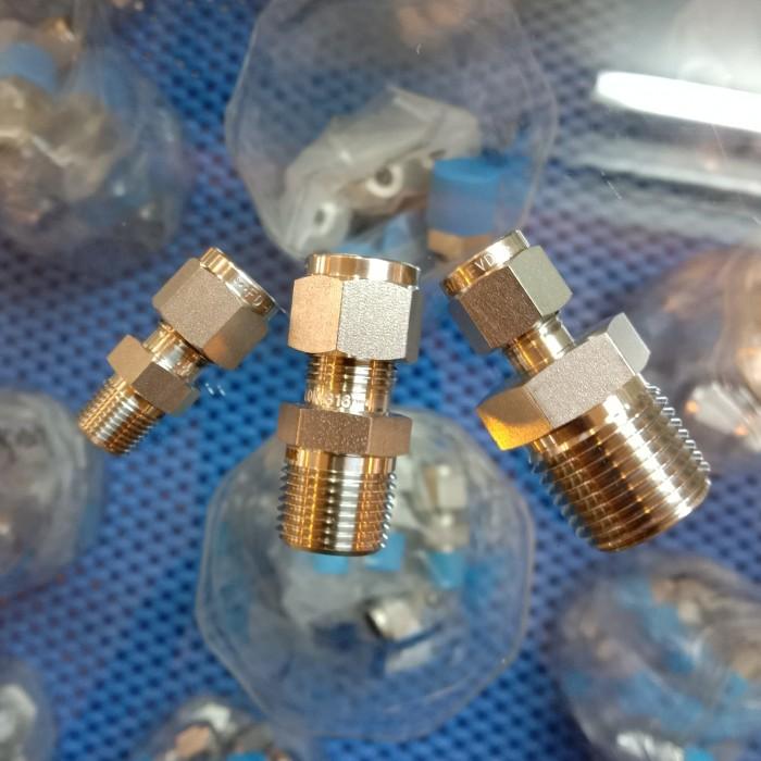 Jual MALE CONNECTOR SS316 NPT 3/8"×3/8"OD - Jakarta Barat ...