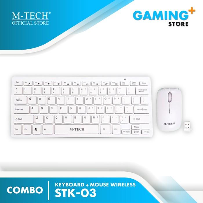 Jual M-Tech Original Keyboard Mini Combo Mouse Wireless STK-03 WHITE ...