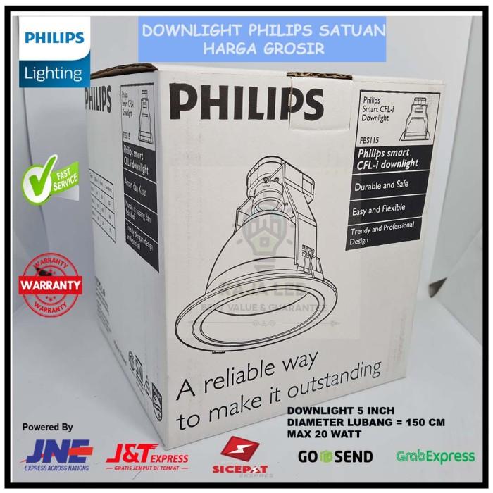 Jual KAP DOWNLIGHT PHILIPS FBS115 FBS 115 5INCH 5 INCH 5" FITTING E27 ...
