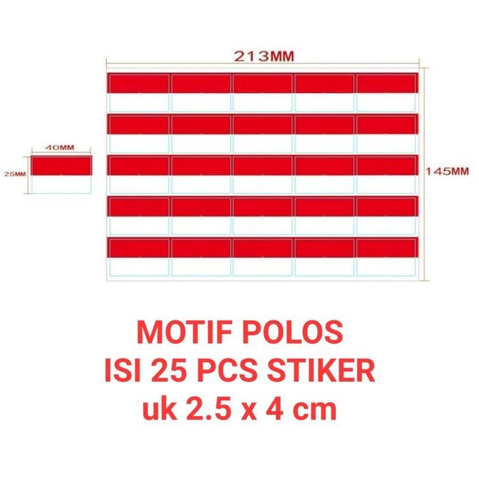 Jual READY STIKER PIPI MERAH PUTIH ISI 25 PCS TEMPELAN PIPI BENDERA ...