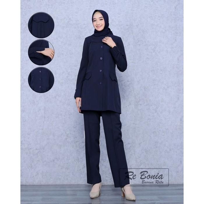 Jual Blezer Re Seragam PDL Dongker Wanita Baju Dinas PDH Biru Navy ...