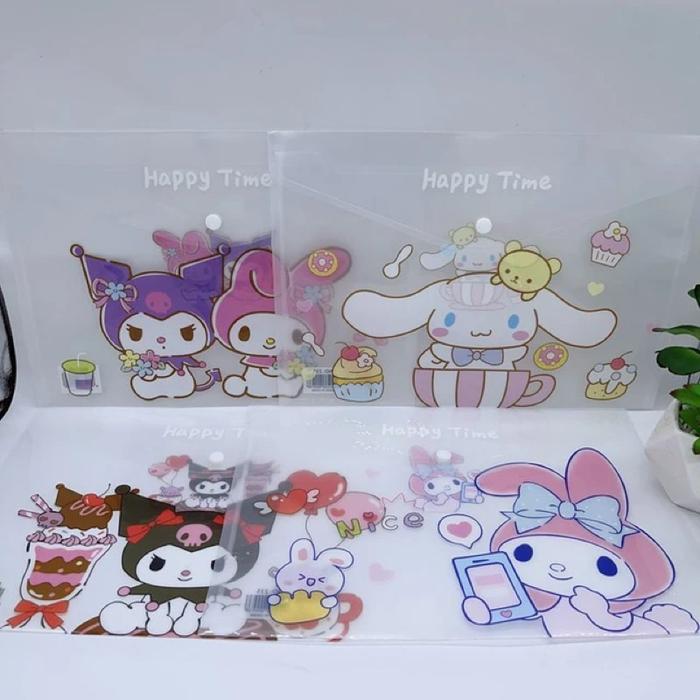 Jual [BD] edukasi mainan anak sanrio A4 map set pvc file folder melody ...