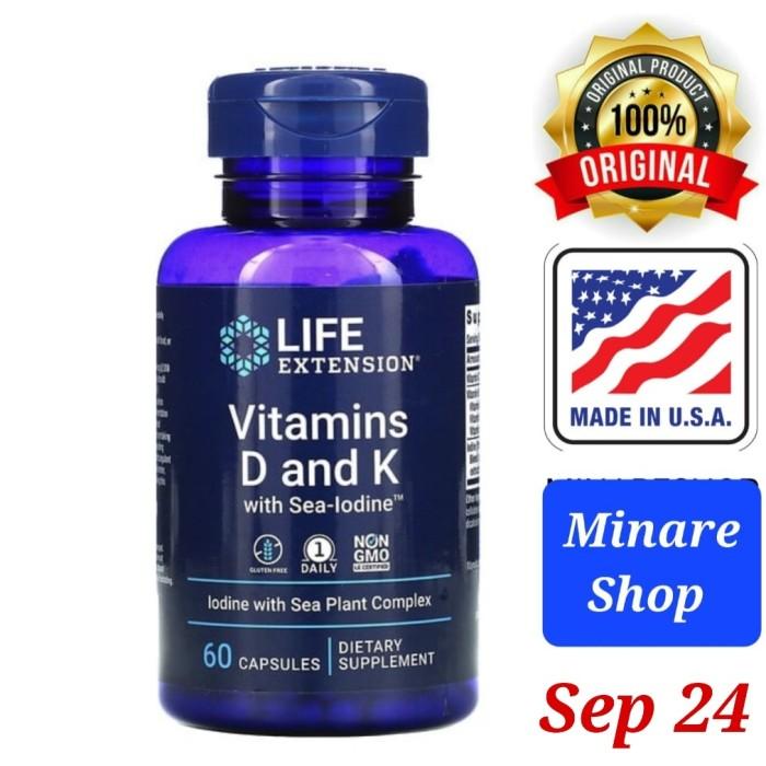 Jual Life Extension Vitamins D and K with Sea-Iodine, 60 Capsules Sea ...