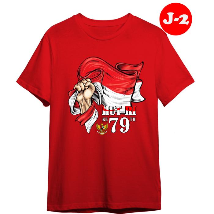 Jual Kaos 17 Agustusan 3 Warna || Kaos 17 Agustus Hut Ri Ke 79 Gambar ...