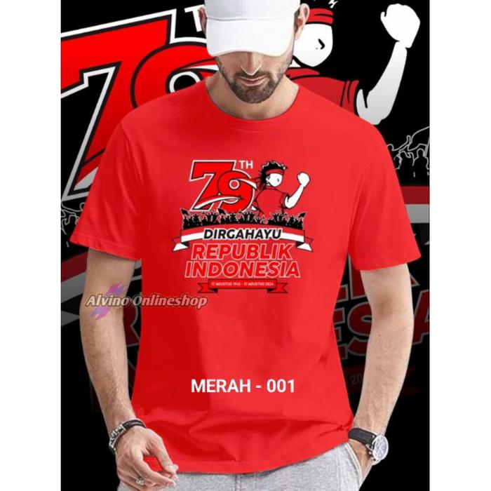 Jual ( Kode 001 ) Kaos Kemerdekaan Hut Ri Ke 79Th / Kaos Agustusan ...