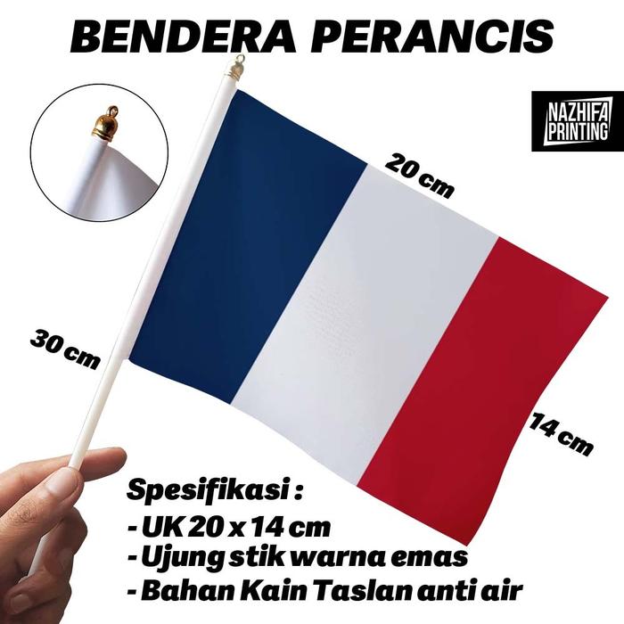 Jual Bendera Tangan Negara Perancis Prancis - Bendera Stik Pawai Mini ...