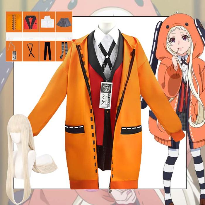 Jual Yomozuki Runa Cosplay Costume Anime Kakegurui Runa Cosplay Orange ...