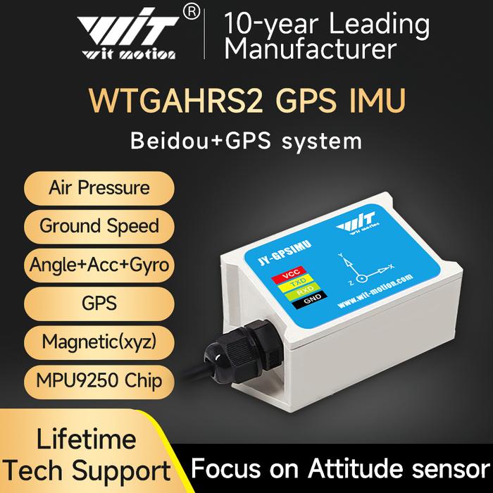 Jual WitMotion WTGAHRS2 GNSS Module Accelerometer, 10-Axis Navigation ...