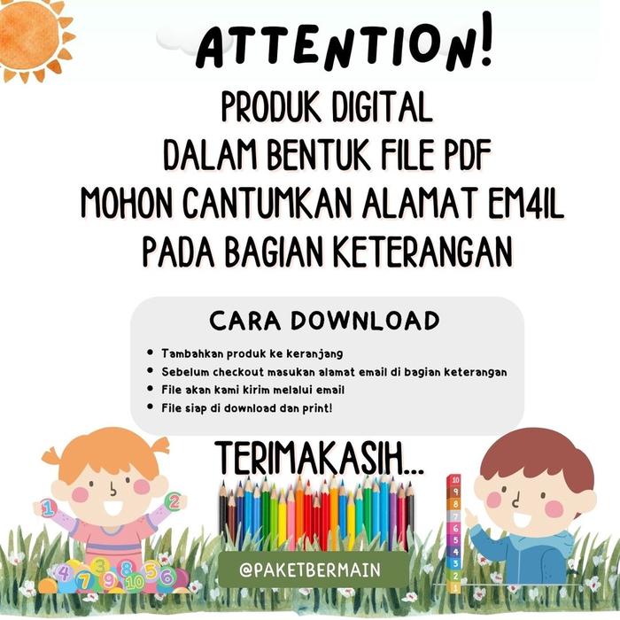 Jual PDF 28 Halaman Printable Color by Numbers - Mewarnai Sesuai Angka ...